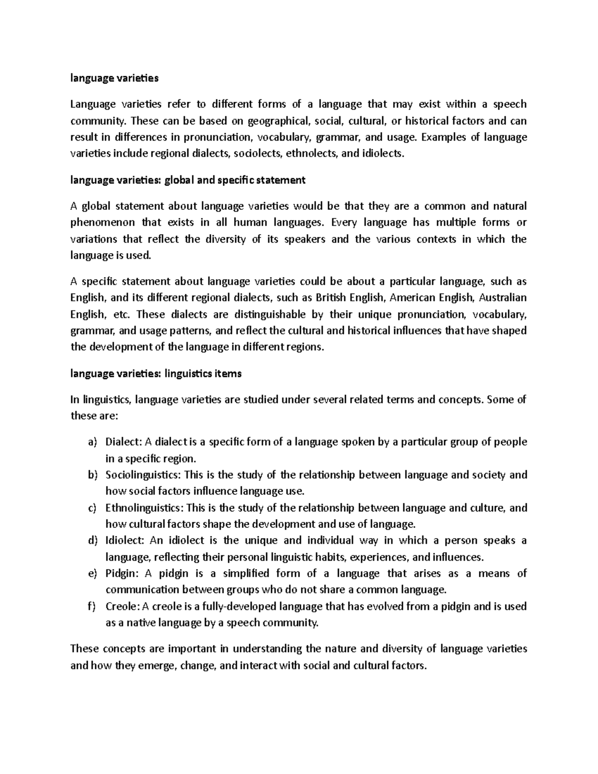 language varieties - language varieties Language varieties refer to ...