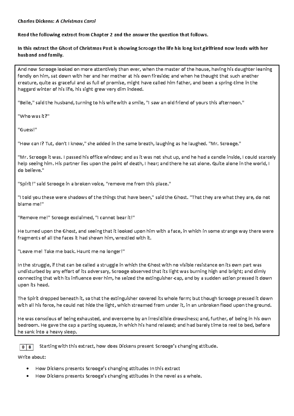 A Christmas Carol Ghosts Exam Questions (ENG 101) - Studocu