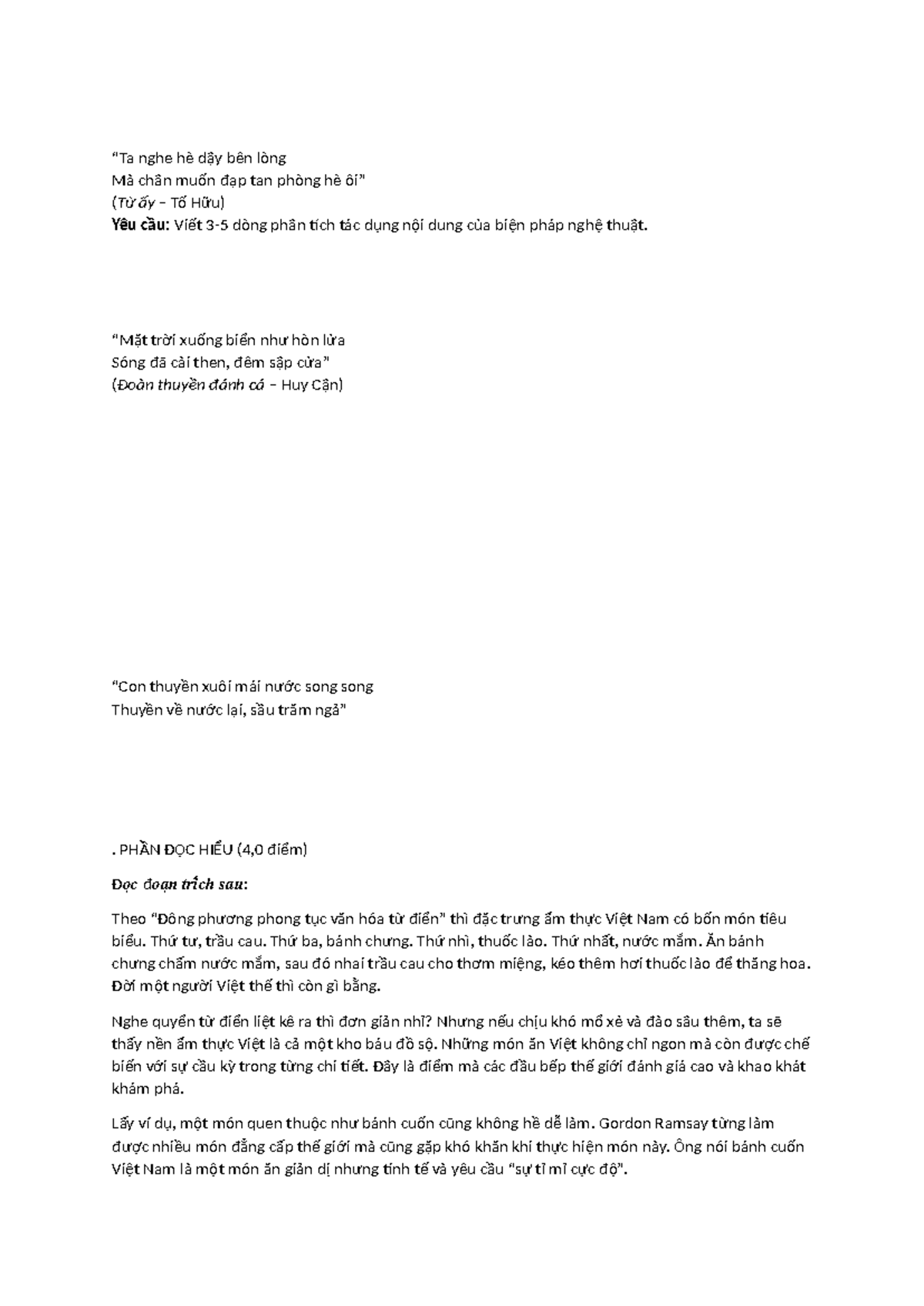 Ta nghe hè dậy bên lòng - note note tài liệu - “Ta nghe hè dậy bên lòng ...