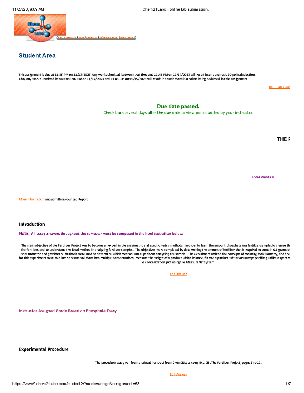 Chem21Labs - Fertilizer Assignment Details & Submission Instructions ...
