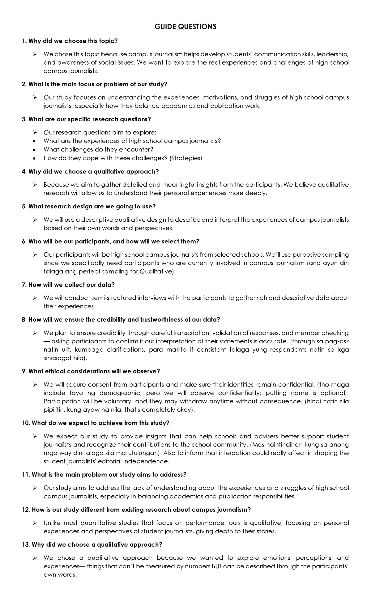 Guide Questions for MDefense: Exploring High School Campus Journalism ...