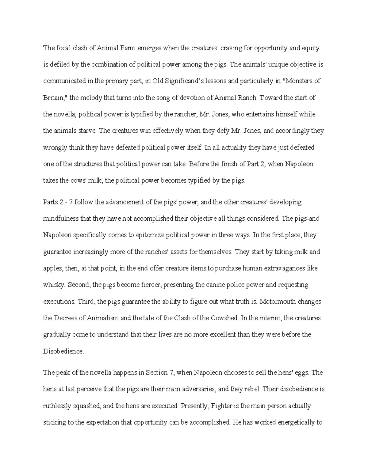 Final Essay: Power Dynamics and Betrayal in Animal Farm Analysis - Studocu