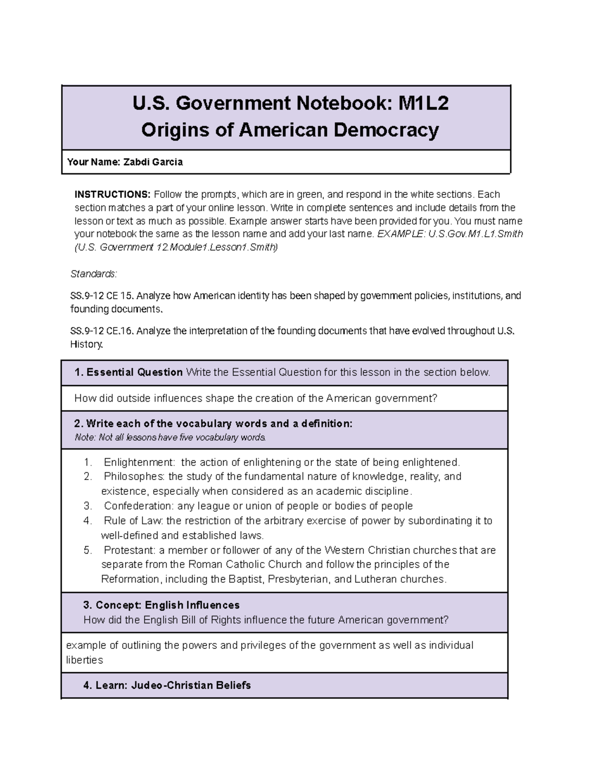 M1L2 U.S. Government Notebook P3 - U. Government Notebook: M1L Origins ...