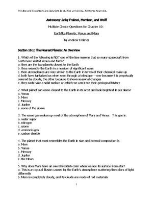 OS Astronomy 2e Test Bank Chapter 01 - Astronomy 2 e by Fraknoi ...