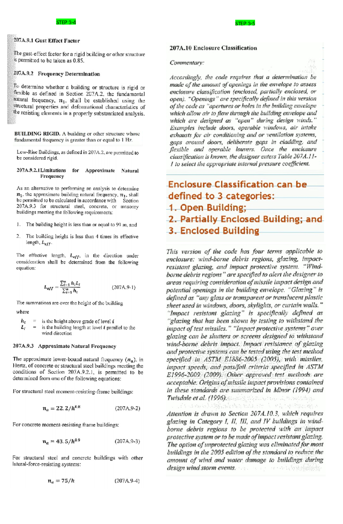 STEP 207A Wind Loading Notes: Enclosure Classification & Pressure ...