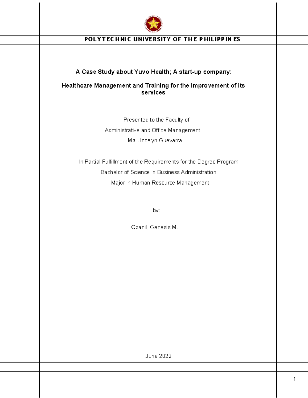 Yuvo Health Case Study - Healthcare Management Insights - Studocu