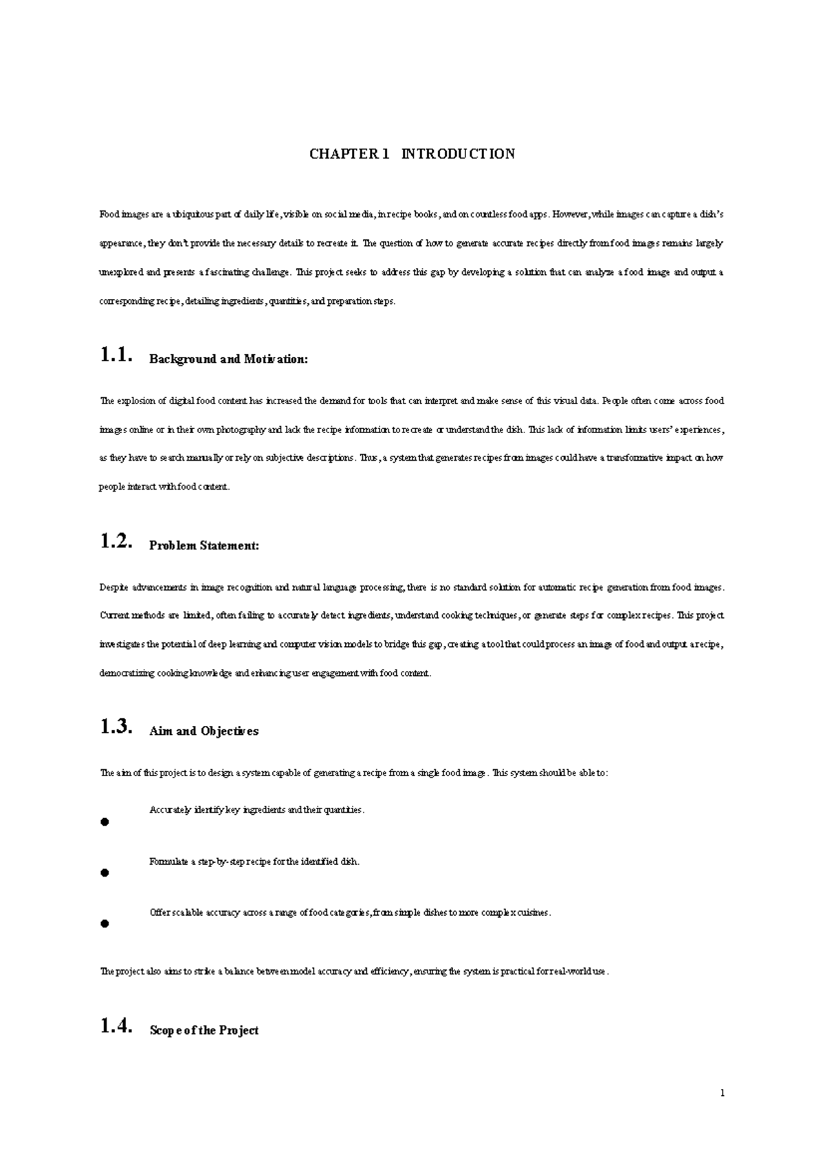 Chapter 1: Food Image-to-Recipe Generation Overview (CS101) - Studocu