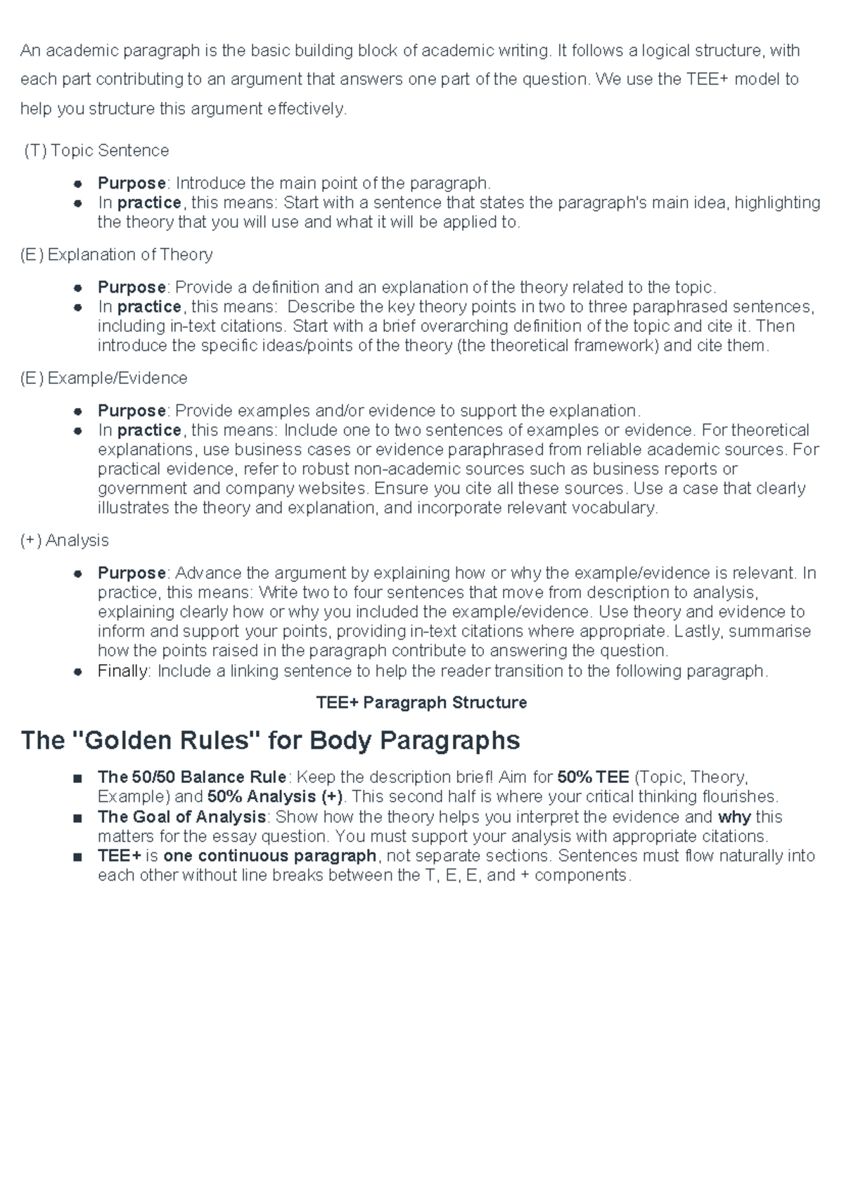 Structuring Essays and Paragraphs: A Guide to Academic Writing - Studocu