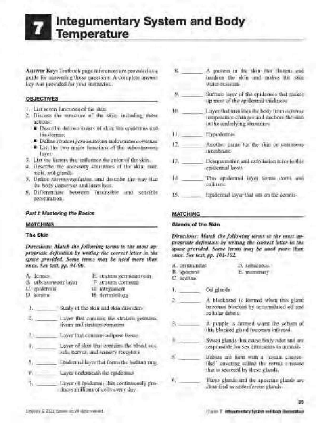 Chapter 7 & 8 Homework: Integumentary & Skeletal System Assignment ...