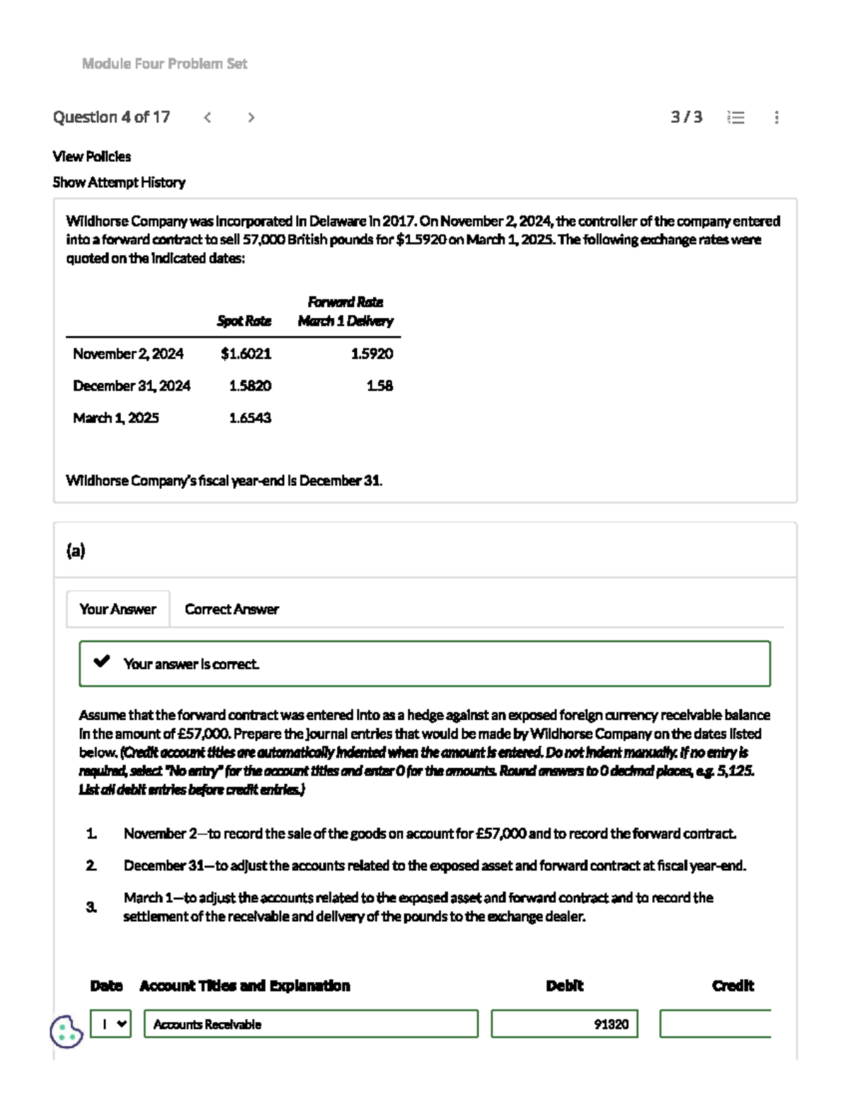 ACC 405 - Module 4 Problem Set: Journal Entries for Wildhorse Co. - Studocu
