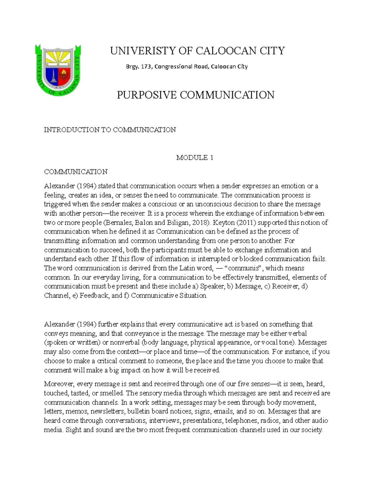 Purposive Communication - Models of Communication (5 examples with description) - Victorio, Jove ...