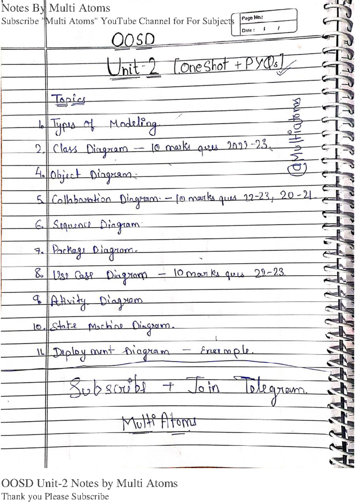OOSD Unit-2 Comprehensive Notes by Multi Atoms - Studocu