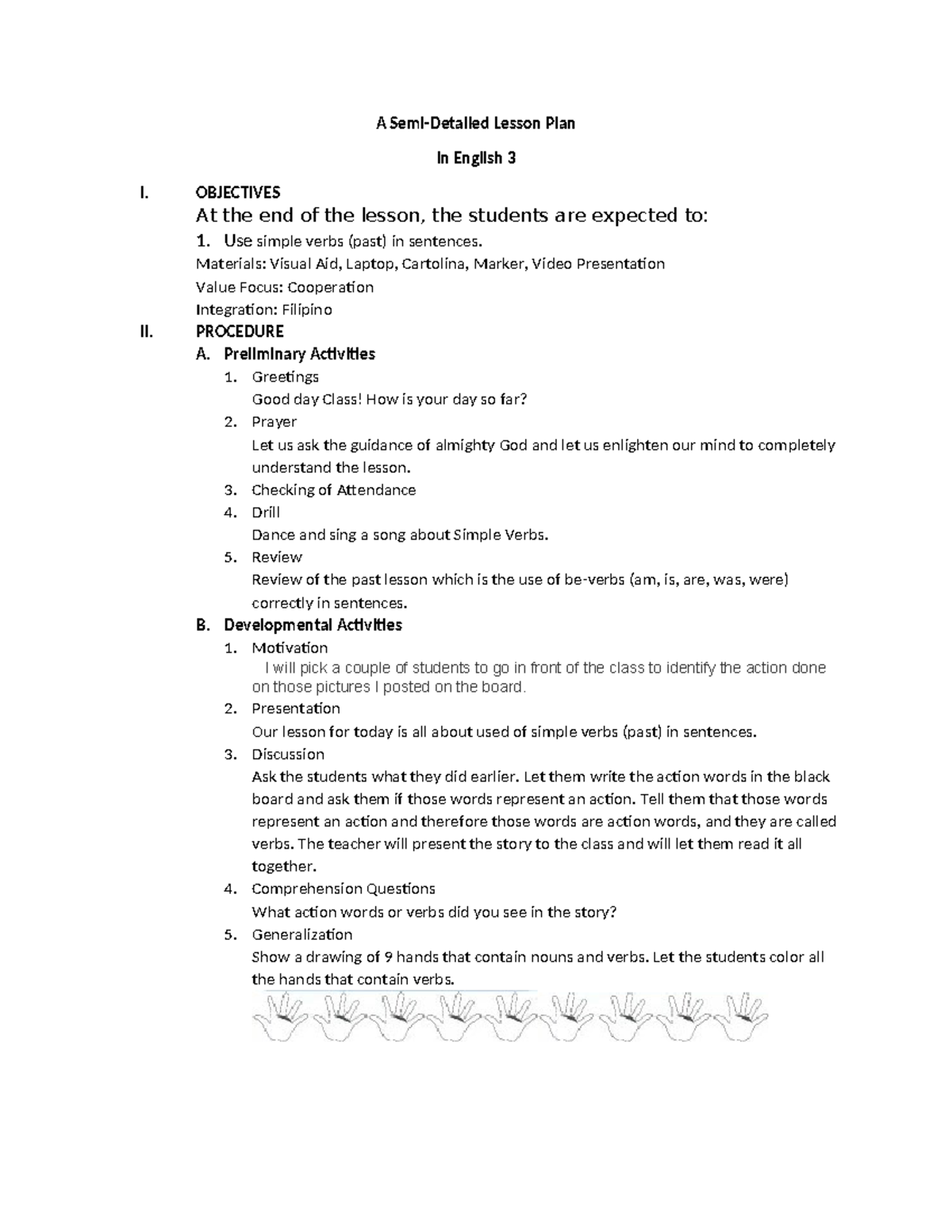 SEMI- Detailed Lesson PLAN IN English Tstrat 5 - A Semi-Detailed Lesson ...