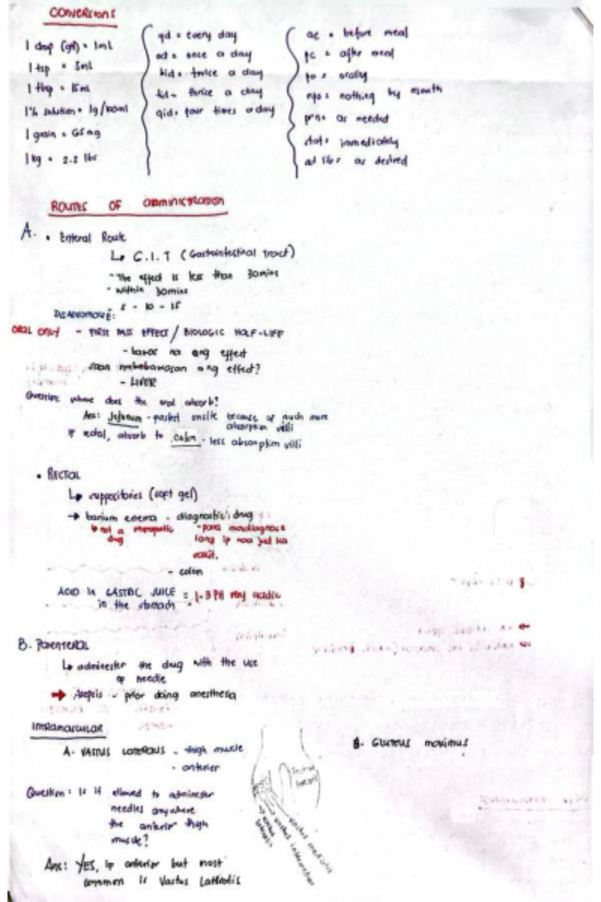Pharma QD Admin & Routes of Drug Administration Notes - Studocu