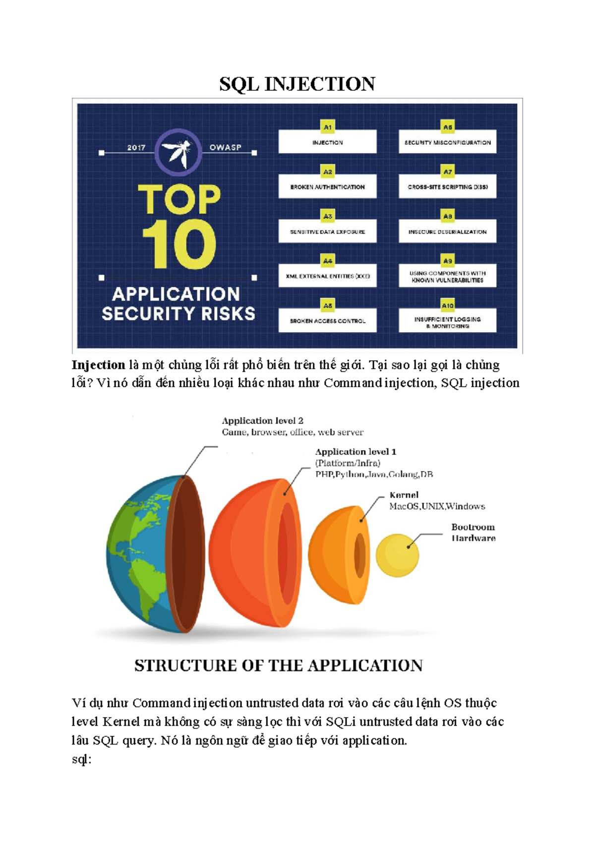 SQL INJECTION: Hiểu về Lỗi và Cách Tấn Công trong Hacking - Studocu
