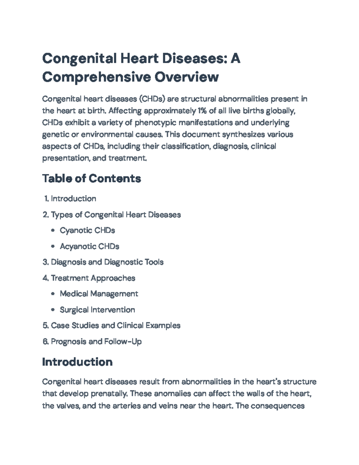 Congenital Heart Diseases (CHD): Classification, Diagnosis & Treatment ...