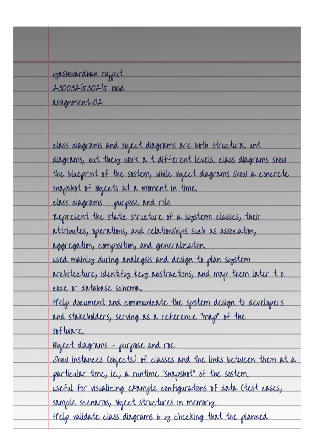 OOSD Class & Object Diagrams: Key Differences & Concepts - Studocu