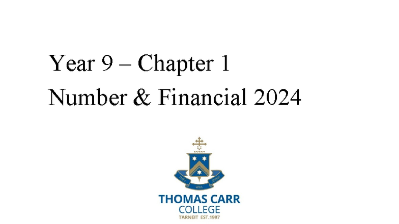 Year 9 Math Chapter 1 Financial Concepts Test 2024 - Studocu