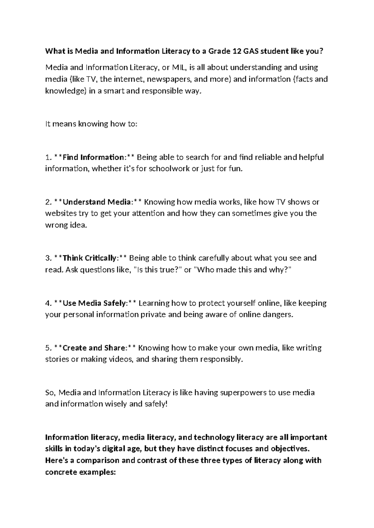 MIL Lesson 2: Understanding Media and Information Literacy Concepts ...
