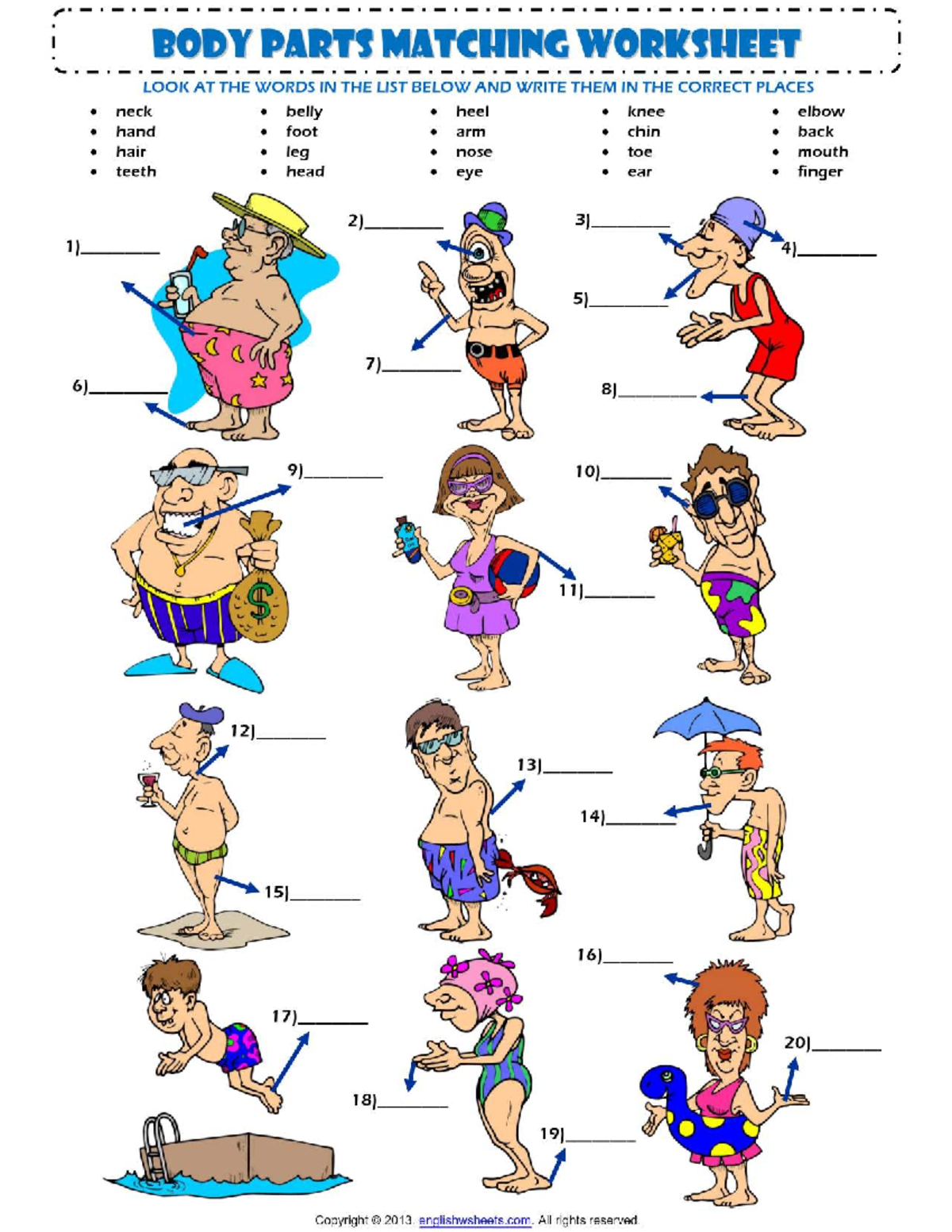 BODY PARTS MATCHING WORKSHEET - NIK BODY TRANSLATION - Studocu
