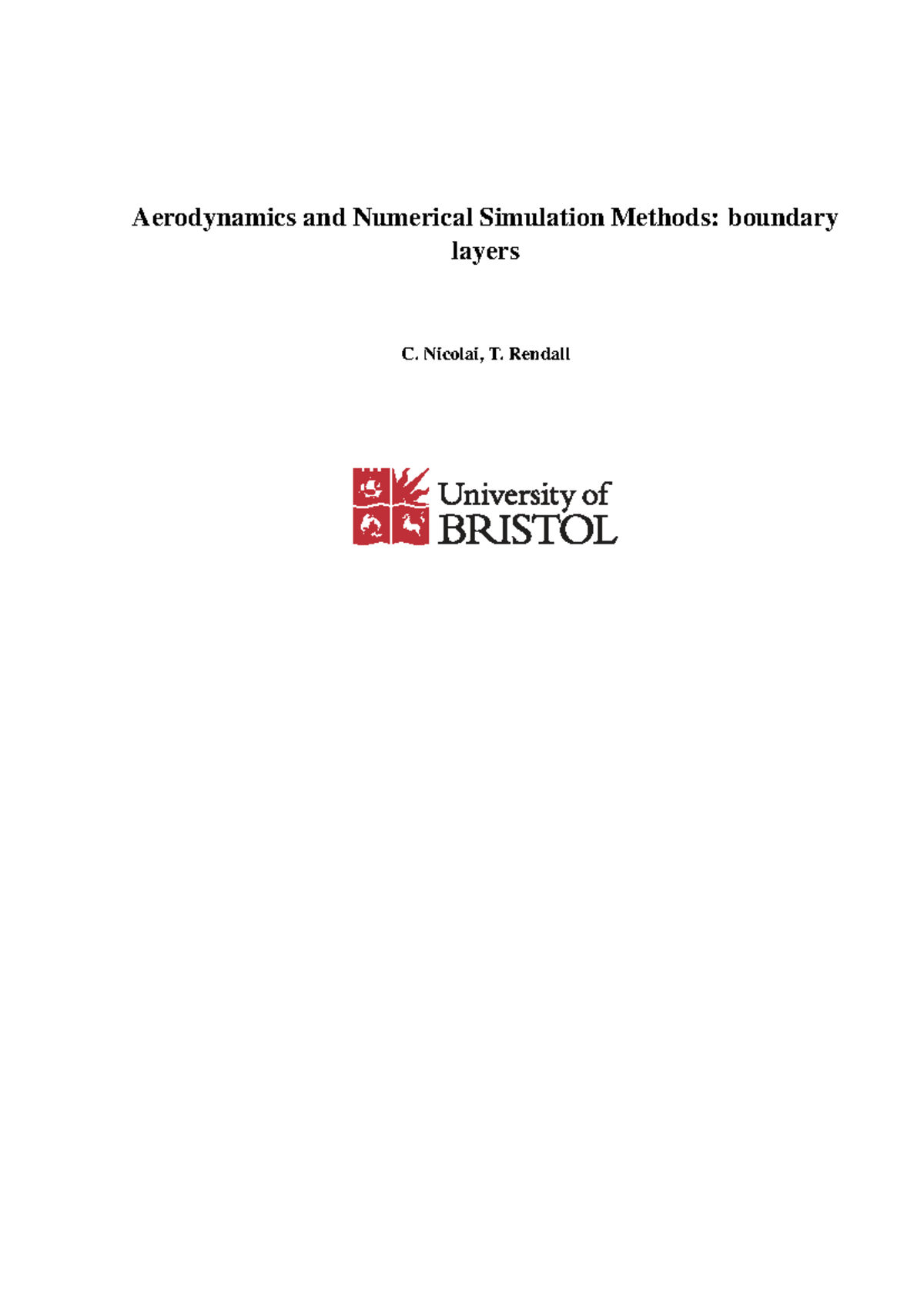 Integral Methods for Turbulent Boundary Layers: Theory & Applications ...