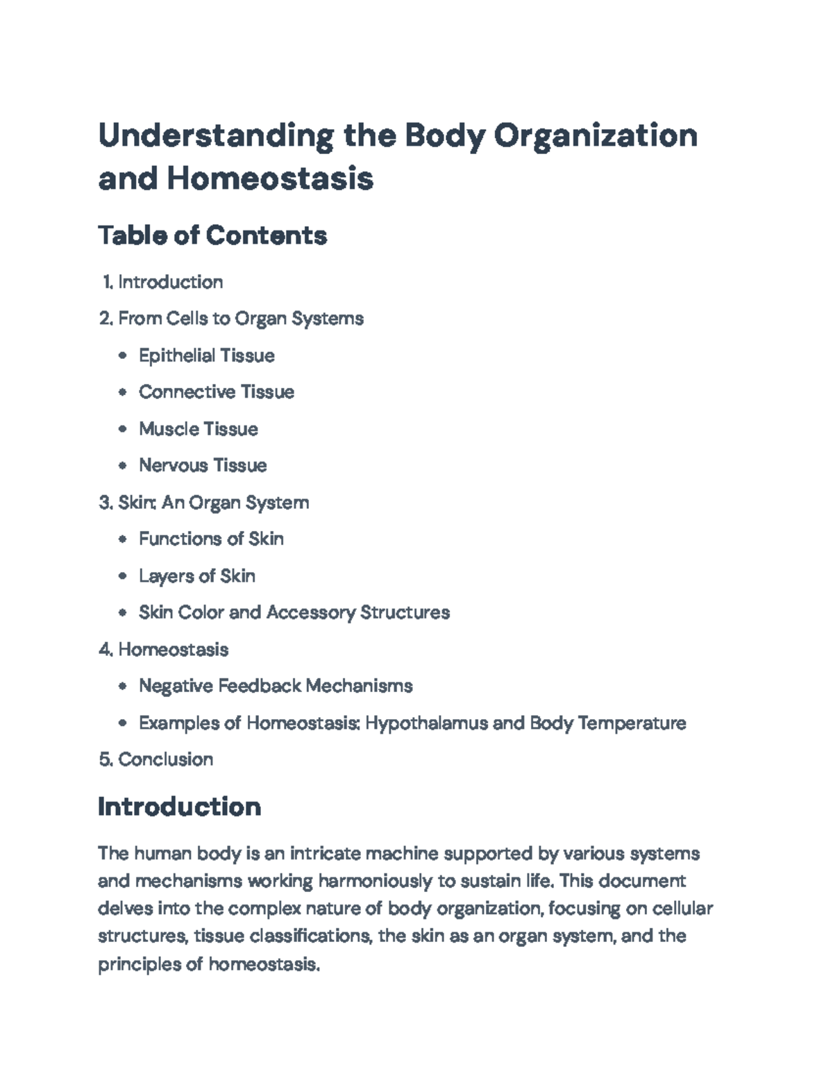 Understanding Human Body Organization & Homeostasis - BIO101 Lecture ...