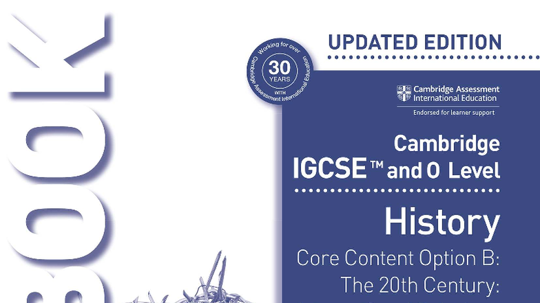 Cambridge IGCSE & O Level History Workbook 1: Core Content Guide - Studocu