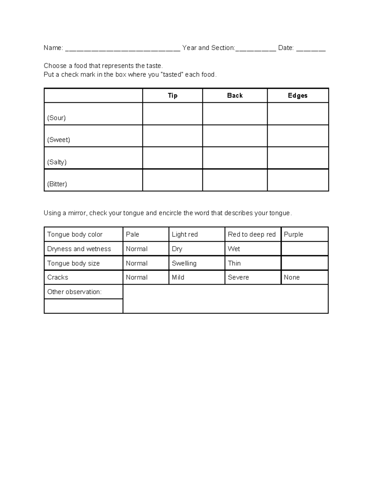 Tongue-Activity - template - Name: _______________________________ Year ...