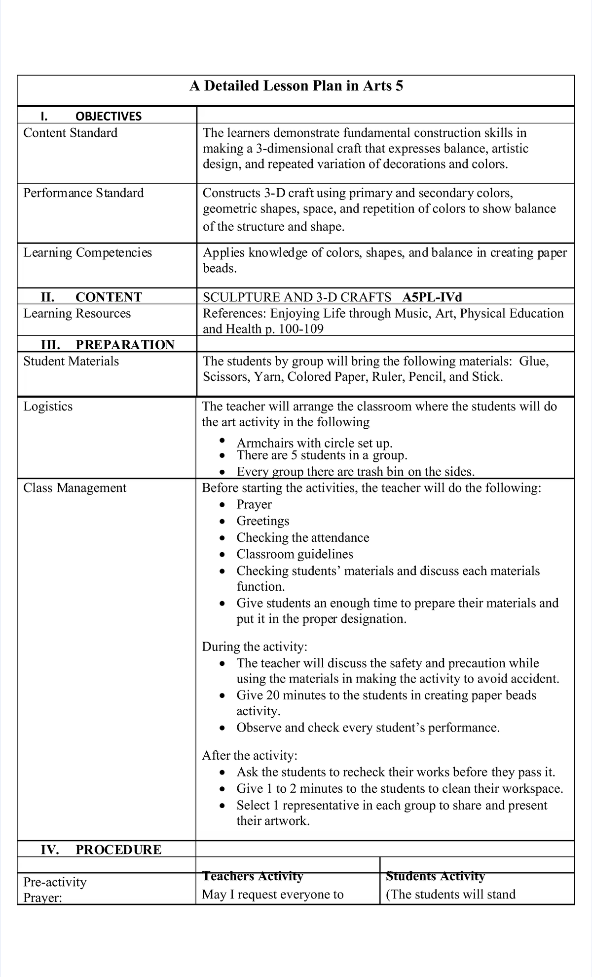 Pdf-detailed-lesson-plan-in-arts-5 compress - A Detailed Lesson Plan in ...