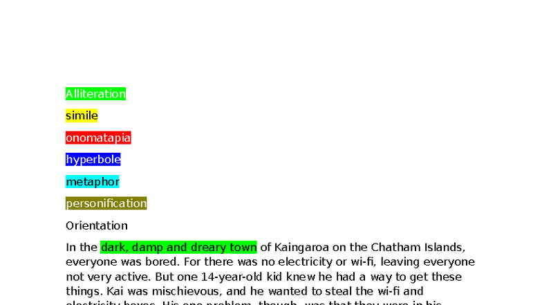 The Trickery of Kai and Aunty Mahuika: A Creative Narrative Draft - Studocu