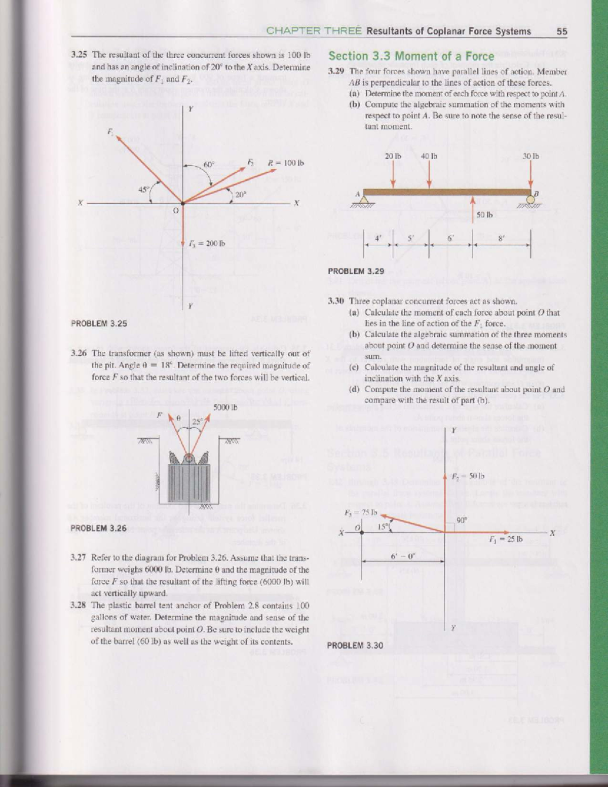 CHAPTER 3 Problems on Resultants of Coplanar Force Systems - Studocu