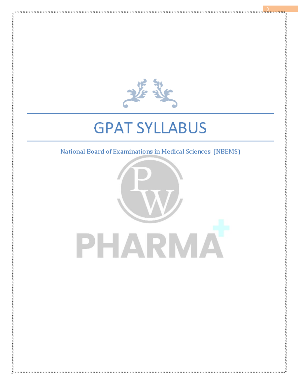 GPAT 2023 Entrance Exam Syllabus Overview - Studocu