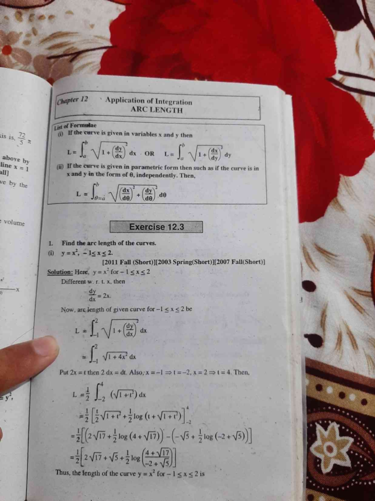 Chapter 12: Arc Length and Integration Formulas (ARCLENGTH) - Studocu
