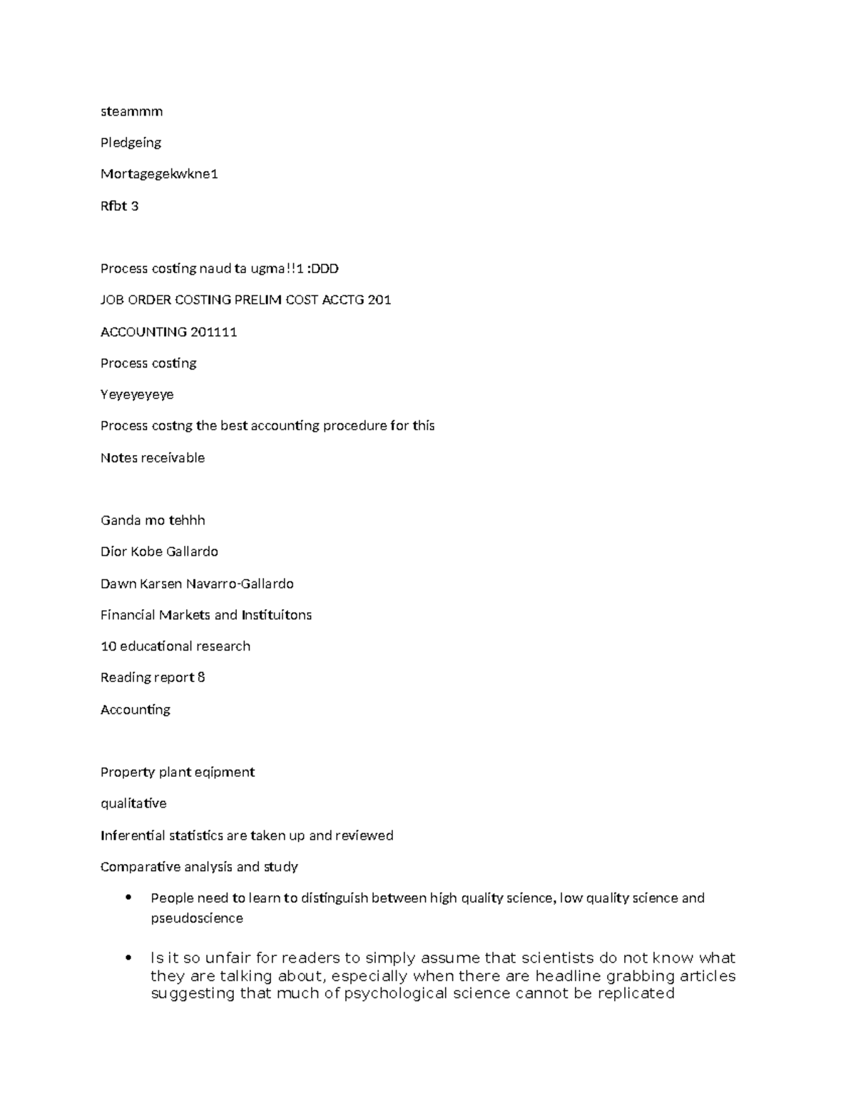 Reading Report 32 - RR 3232: Evaluating Scientific Evidence - Studocu