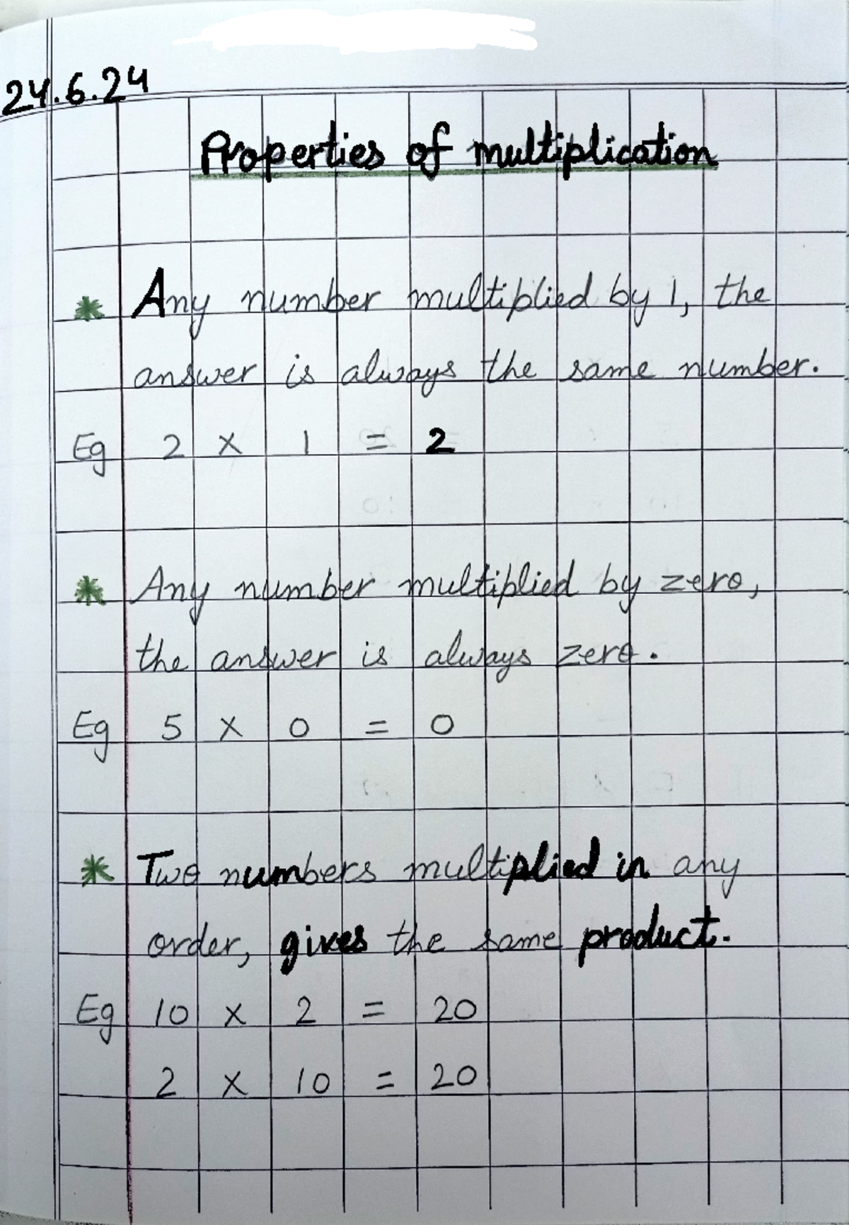 Math Multiplication Notebook Work (last part)) - Maths - 23rd Jeme to ...