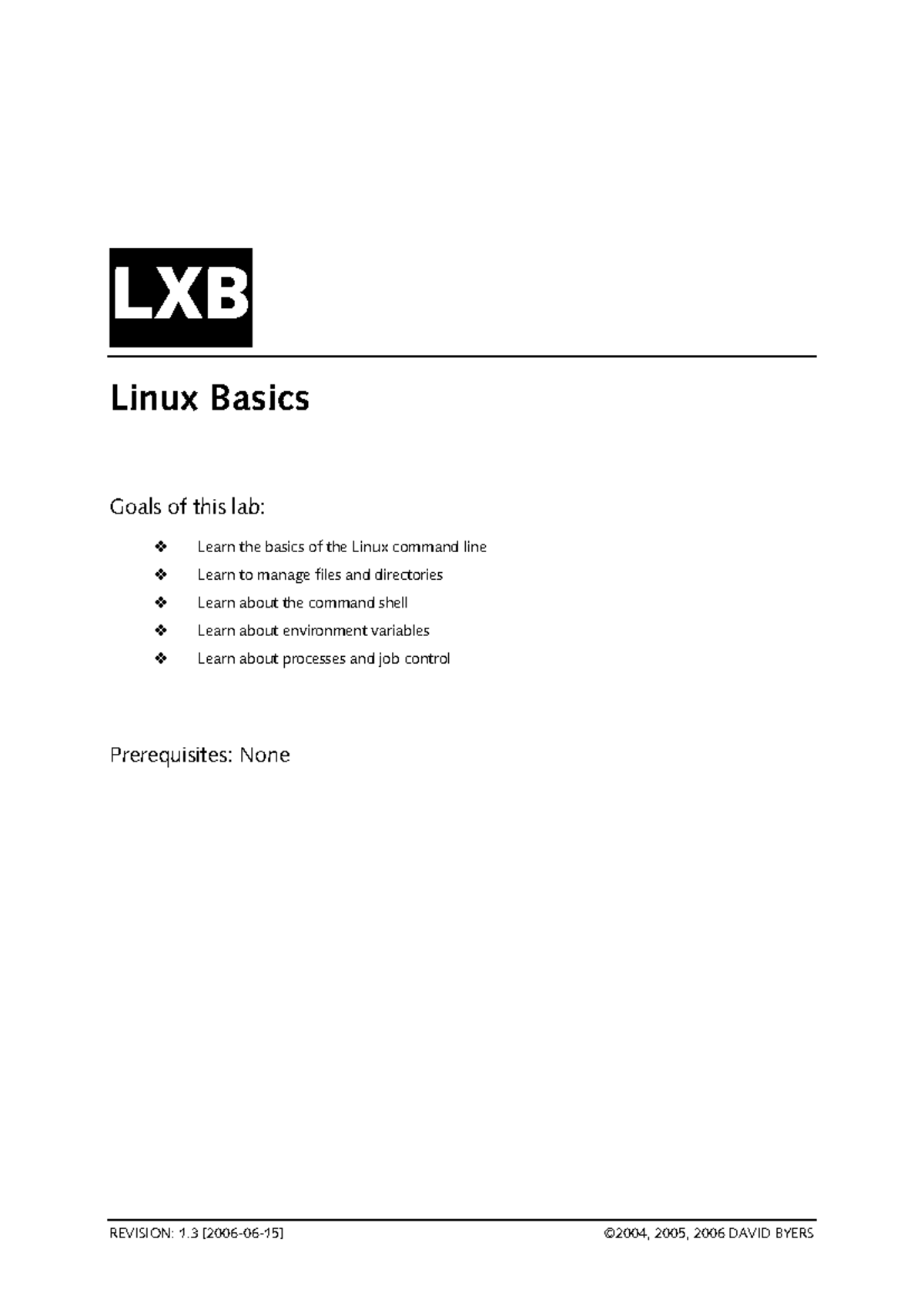 LXB: Linux Basics Lab Notes and Exercises - Studocu