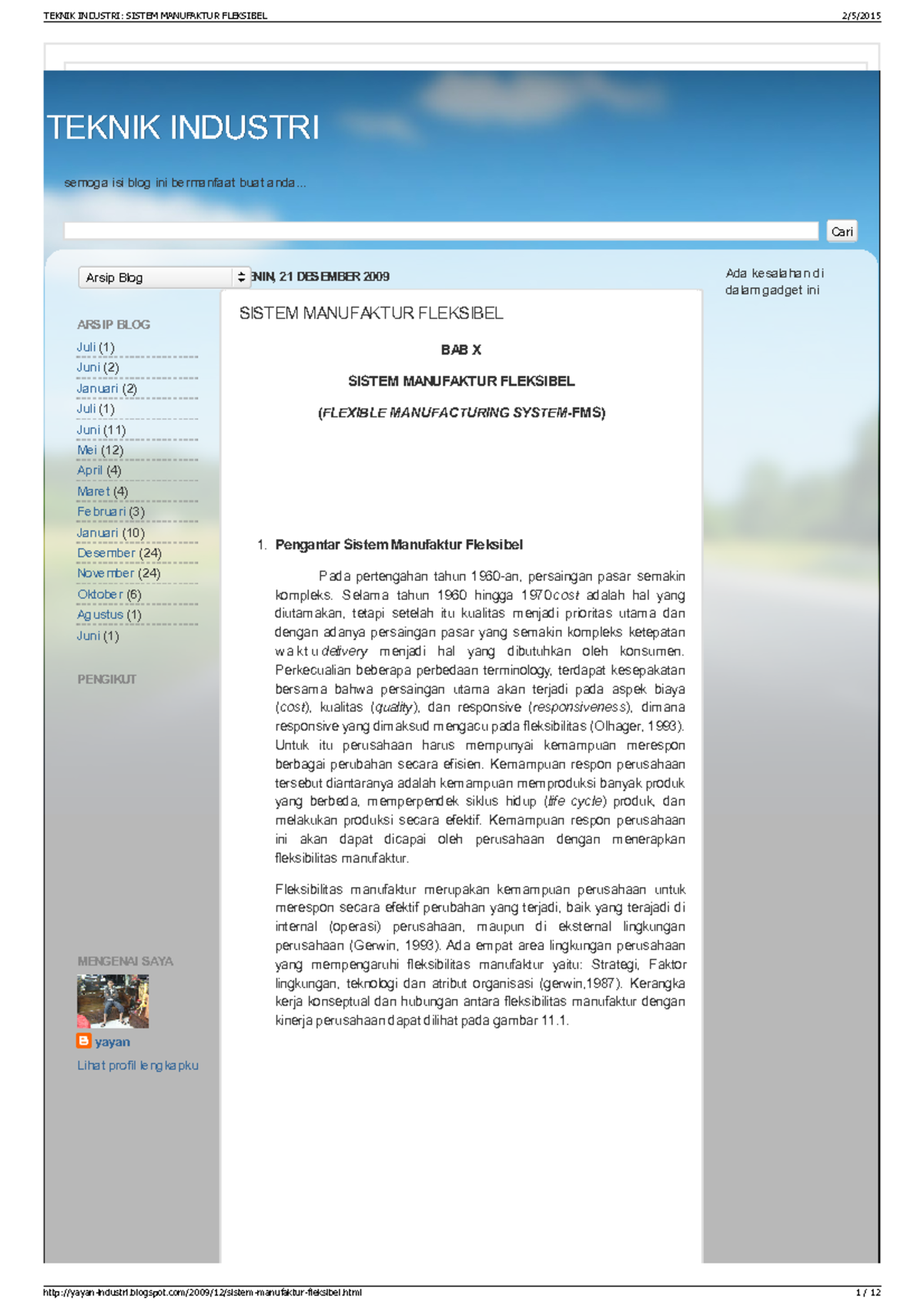 Sistem Manufaktur Fleksibel dalam Teknik Industri: Analisis ...