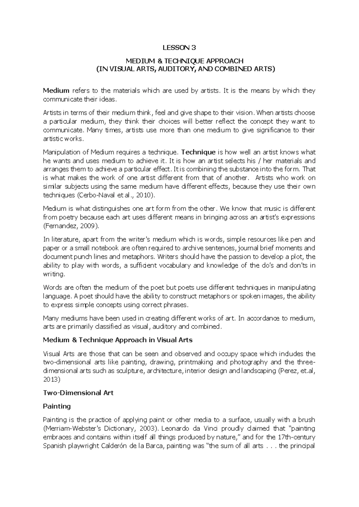 Medium and Technique in Art - LESSON 3 MEDIUM & TECHNIQUE APPROACH (IN ...