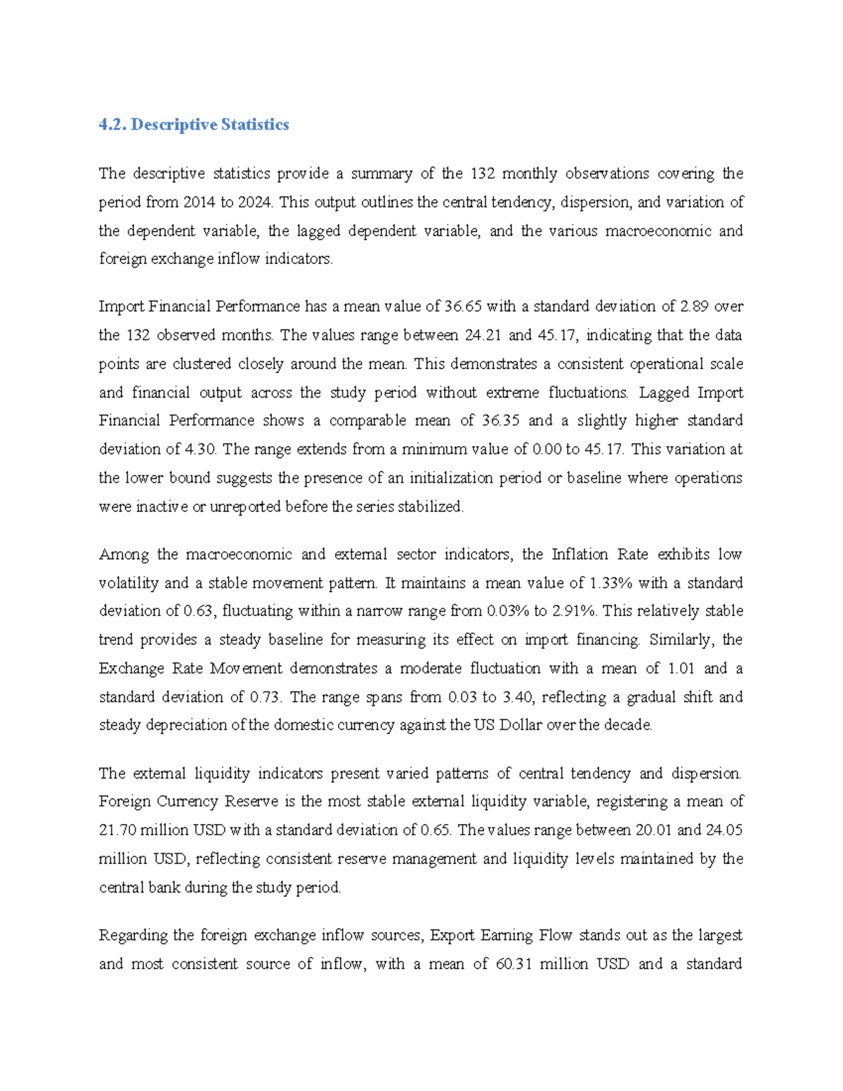 Descriptive Statistics and Correlation Analysis for Zemen Bank S.C ...