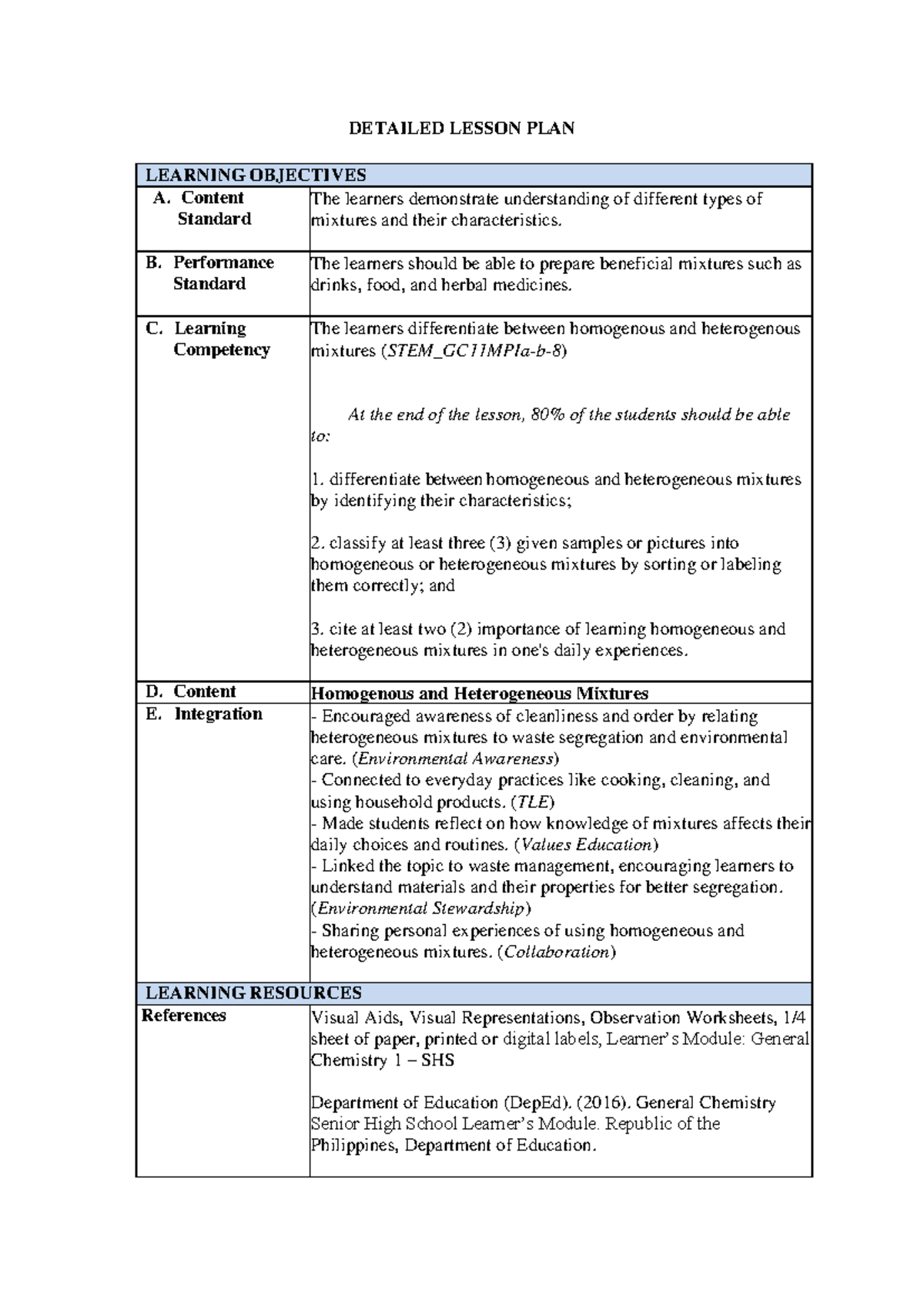DLP Chemistry 2: Understanding Homogeneous & Heterogeneous Mixtures ...