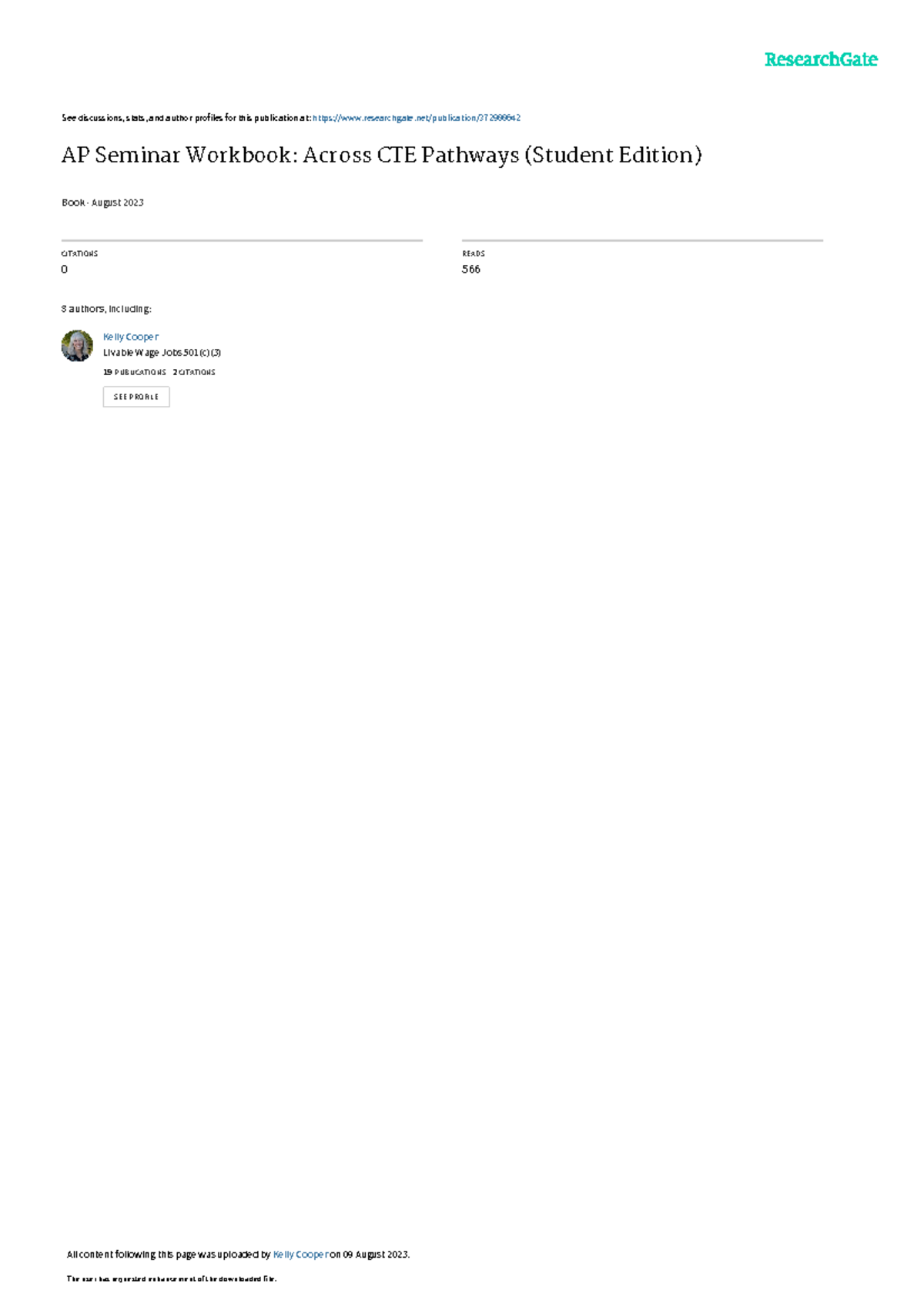 AP Seminar Student Workbook 8-2023 - See discussions, stats, and author ...