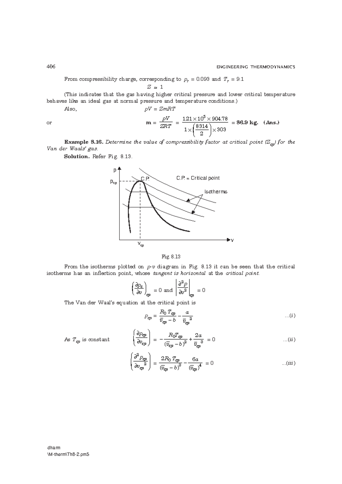 406 ENGINEERING THERMODYNAMICS: Compressibility Factor Analysis - Studocu