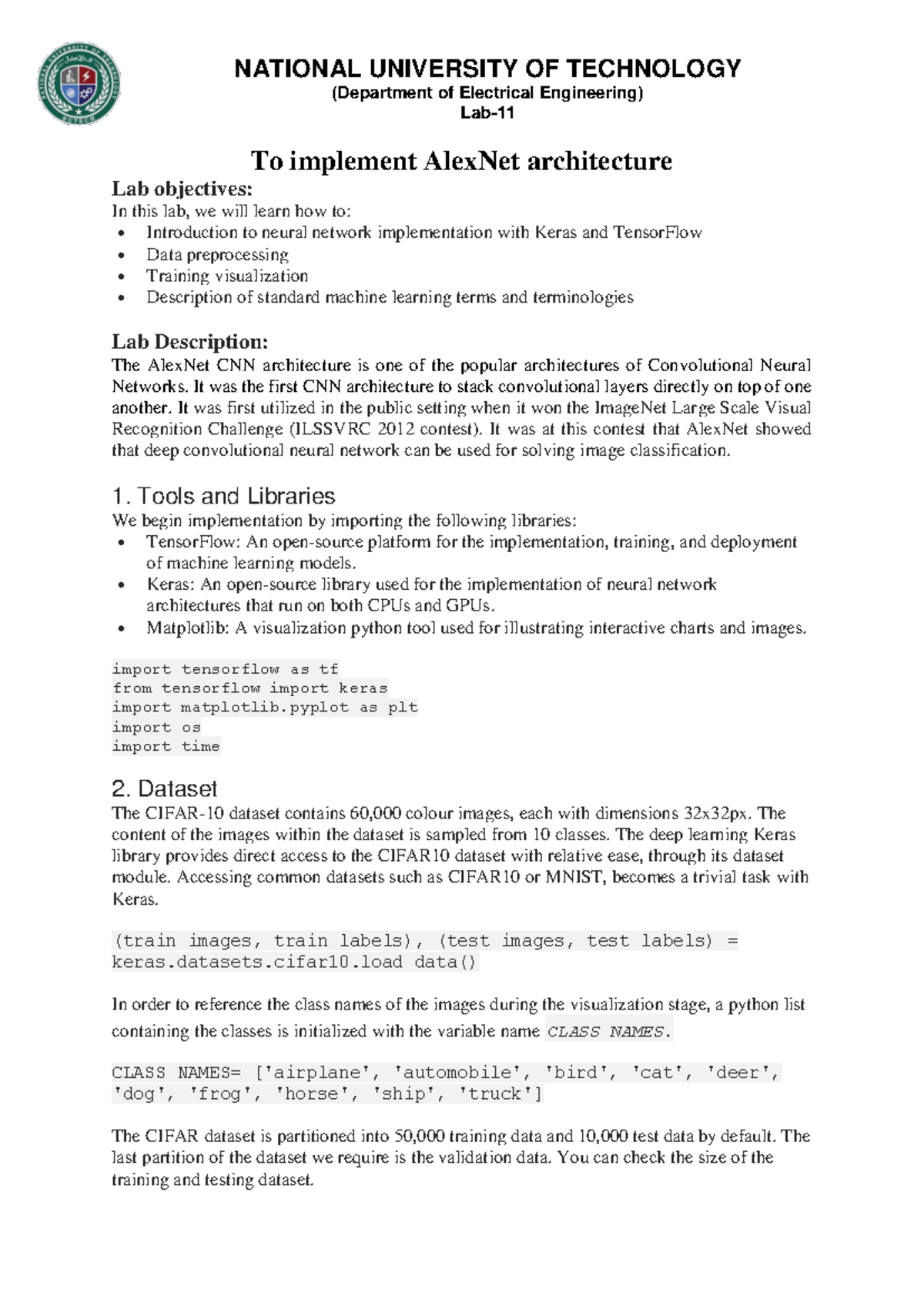 Lab-11 - This is lab report of computer vision subject - (Department of ...