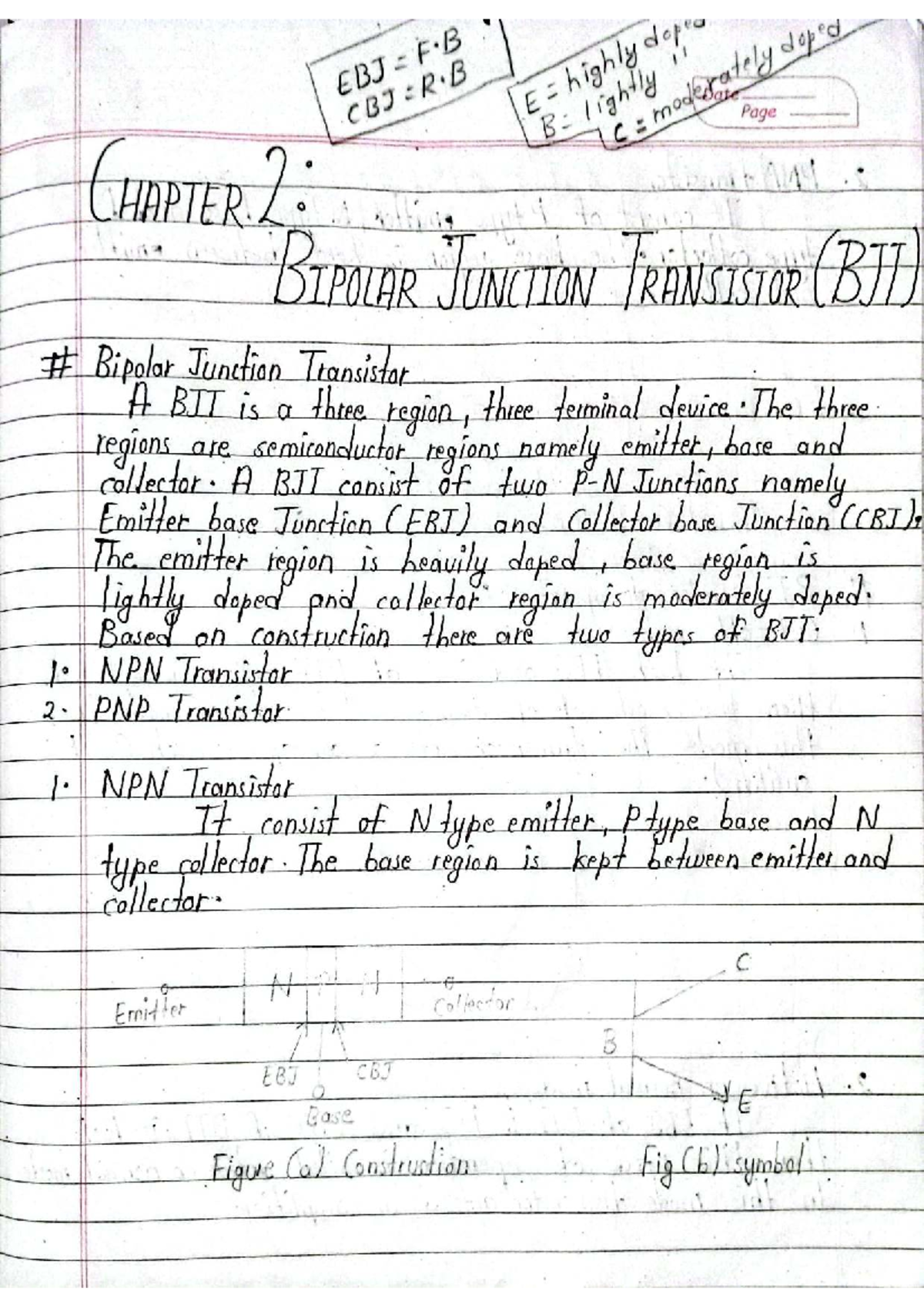 EBJ F.B: BJT Fundamentals and Operation - Chapter 2 Insights - Studocu
