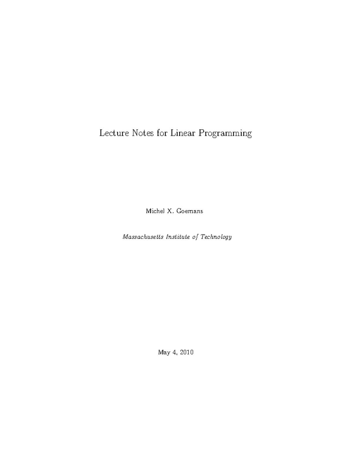Lpnotes 310 - notes for linear algebra - Lecture Notes for Linear ...