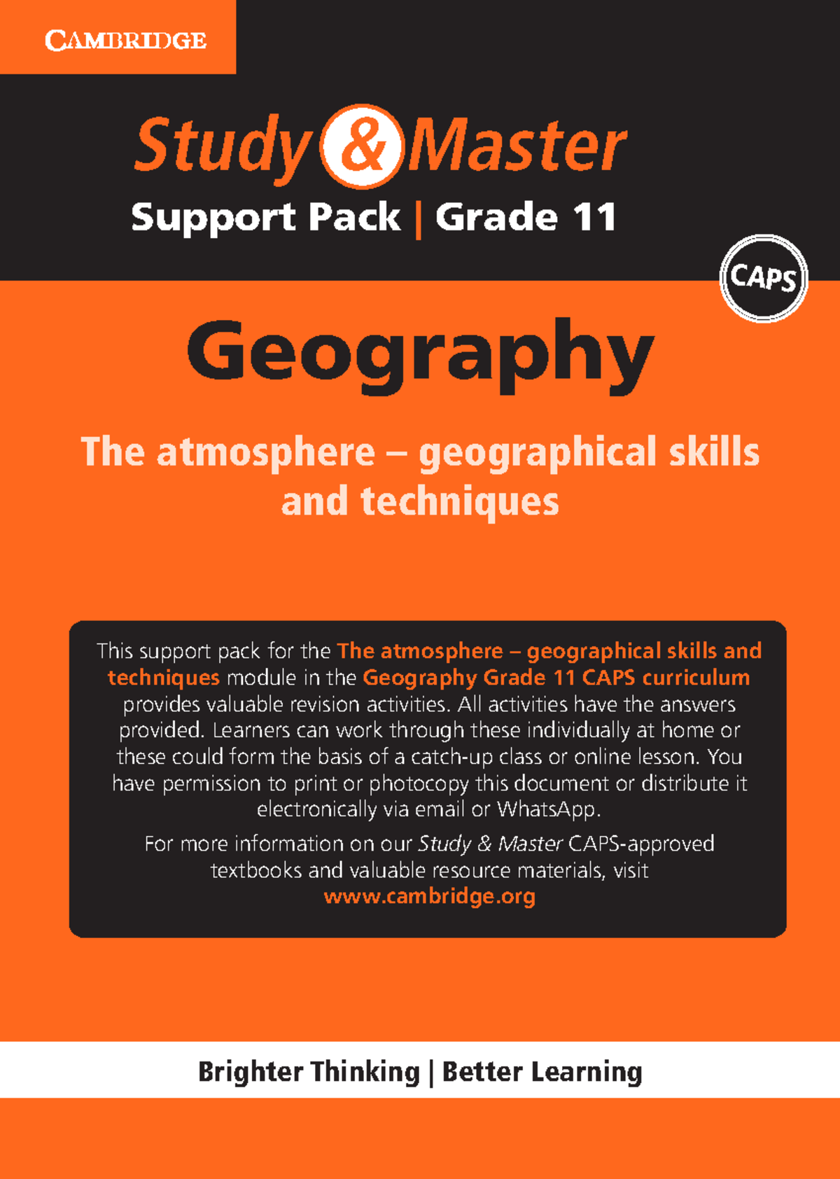 GEO 11 Support Pack: Geographical Skills & Techniques for Atmosphere ...