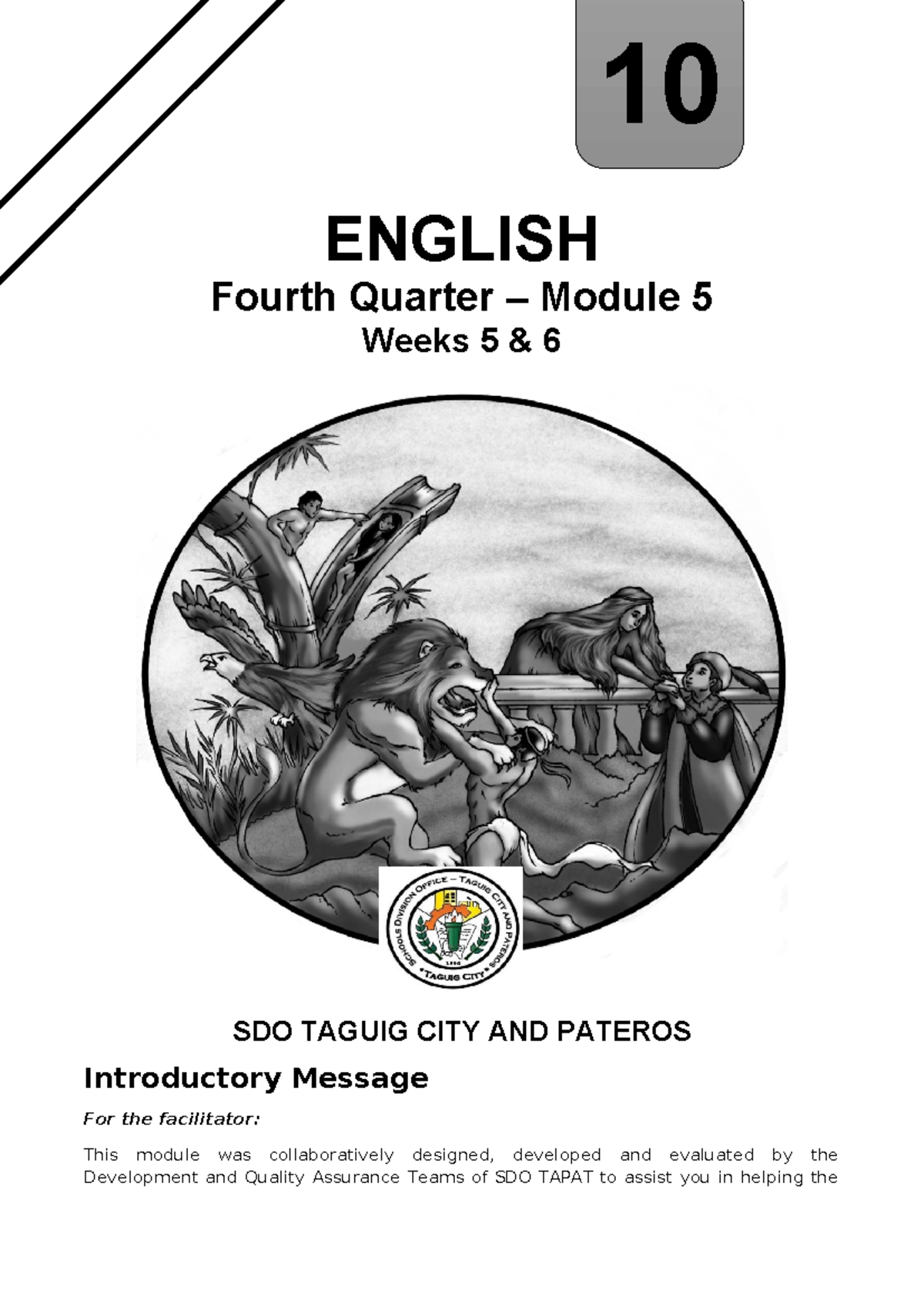 Quarter 4 English 10 Hybrid Module 5 - ENGLISH Fourth Quarter – Module ...