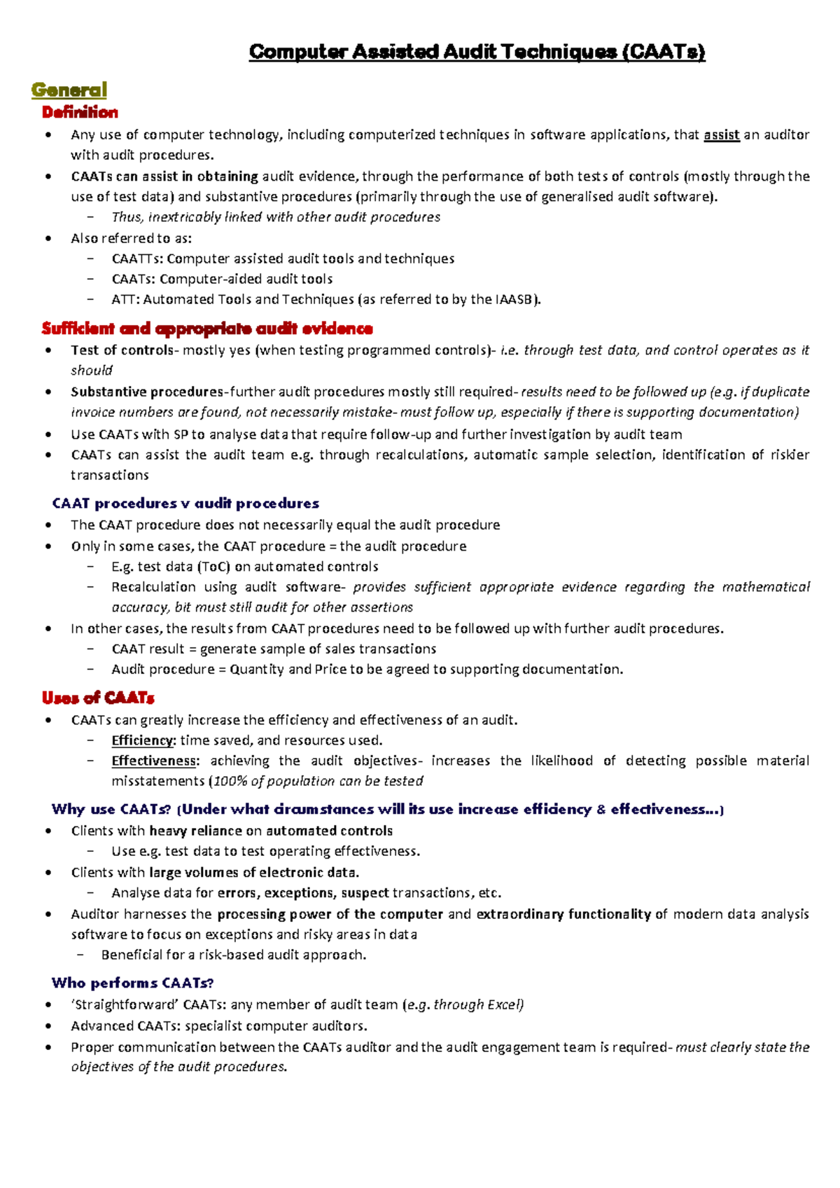 CAATs Overview: Enhancing Audit Efficiency & Effectiveness in Auditing ...