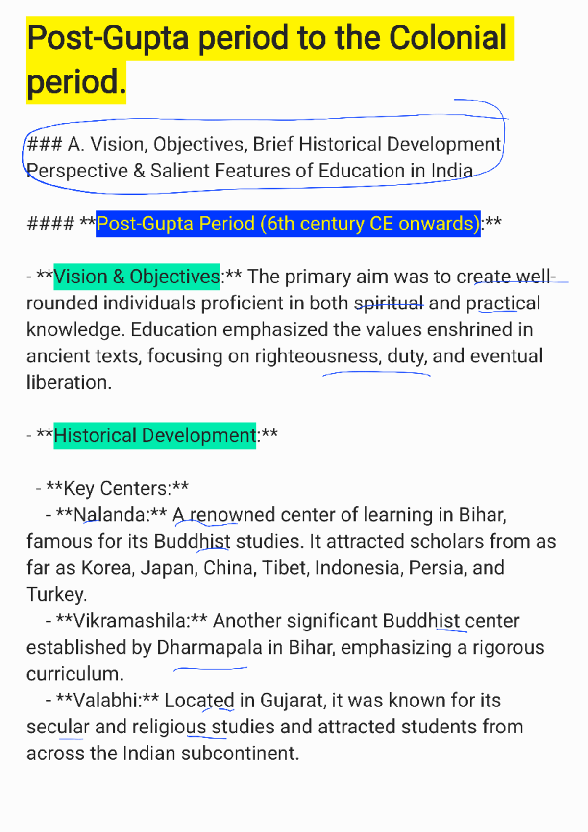 U-3 Evolution of Indian Education: From Ancient to Medieval Period ...