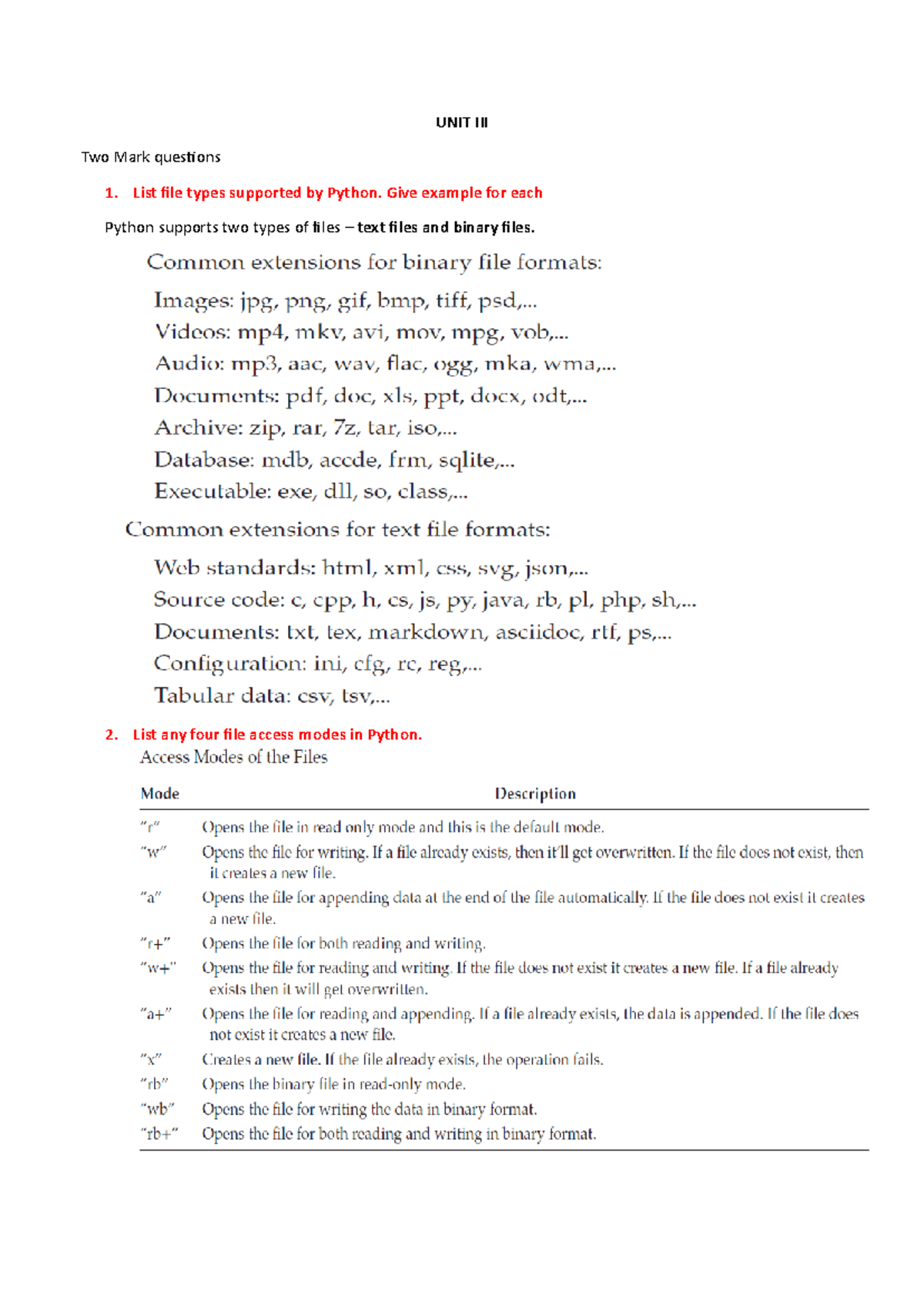 Python UNIT III: Understanding File Handling and Inheritance Concepts ...